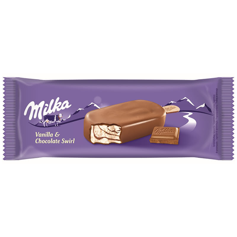 ICE CREAM MILKA CHOCOLATE VANILLA STICKS 90 ML – Good Food